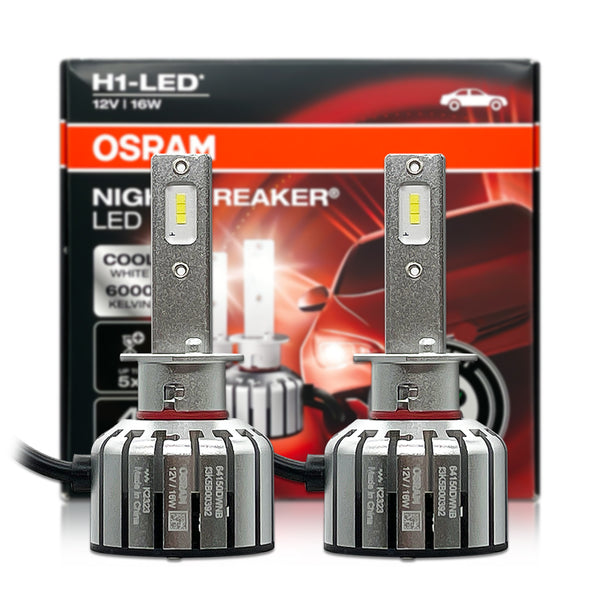 Osram H1 64150DWNB-2HFB Night Breaker LED Bulbs 6000K | Pack of 2 – HID ...
